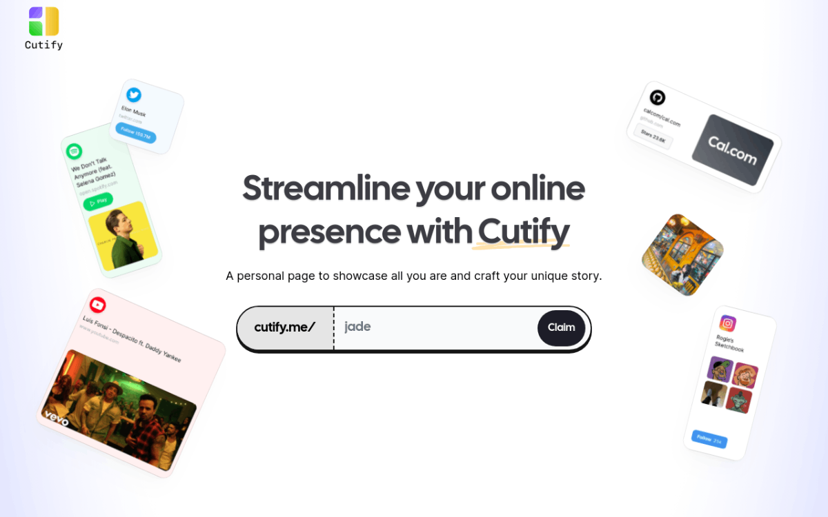 Cutify.me | More than just a stunning link in bio